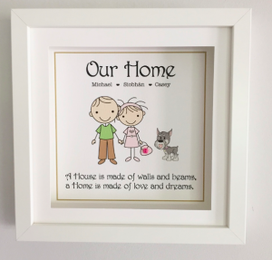 Family Stick Figure Frame | As Cute as a Button