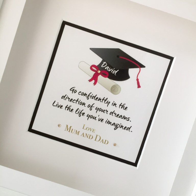 Personalised Graduation Cap Frame | As Cute as a Button